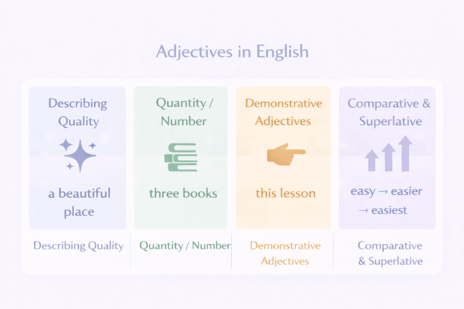 Adjectives – Types, Rules & Examples - Practice English Online