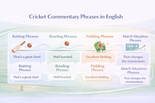 Cricket Commentary Phrases in English - Practice English Online