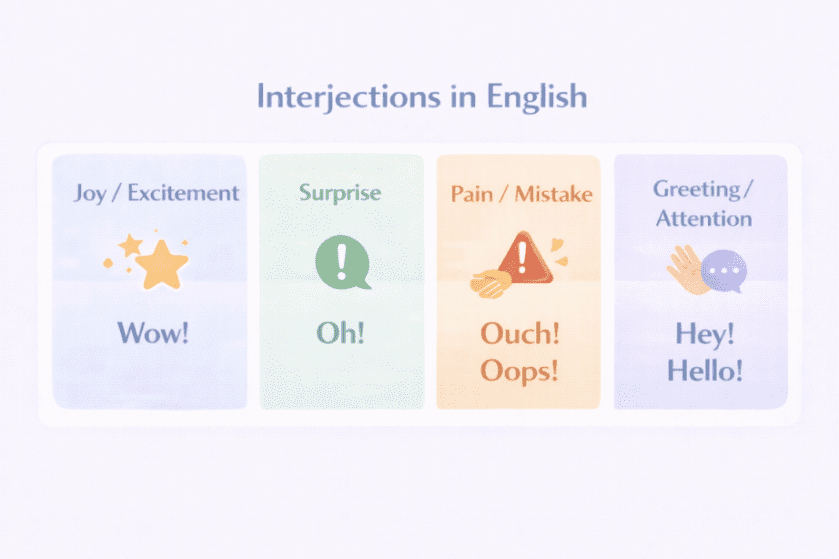 Interjections – Uses & Examples - Practice English Online