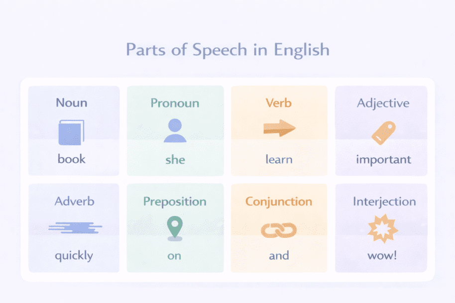 Parts of Speech – Definition, Types & Examples - Practice English Online