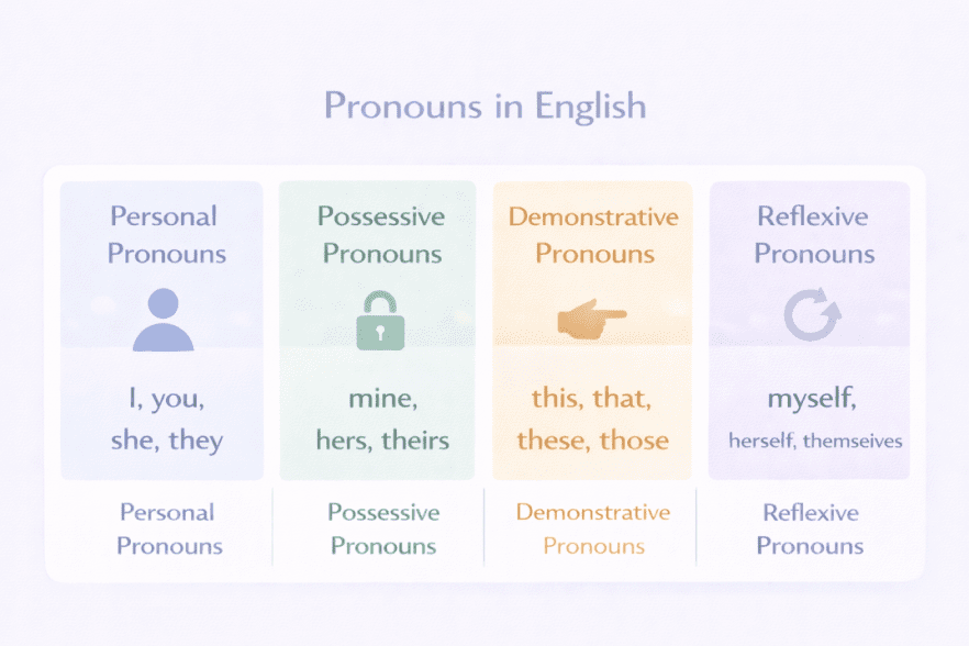 Pronouns – Types, Rules & Examples - Practice English Online