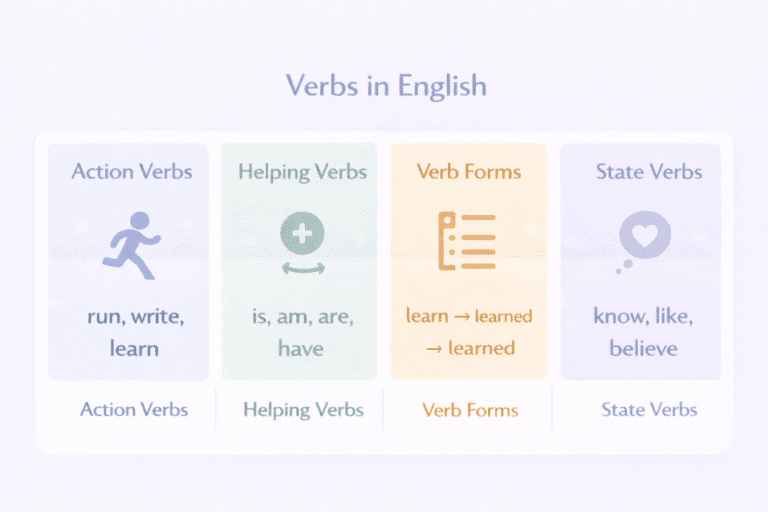 Verbs – Types, Forms & Examples - Practice English Online